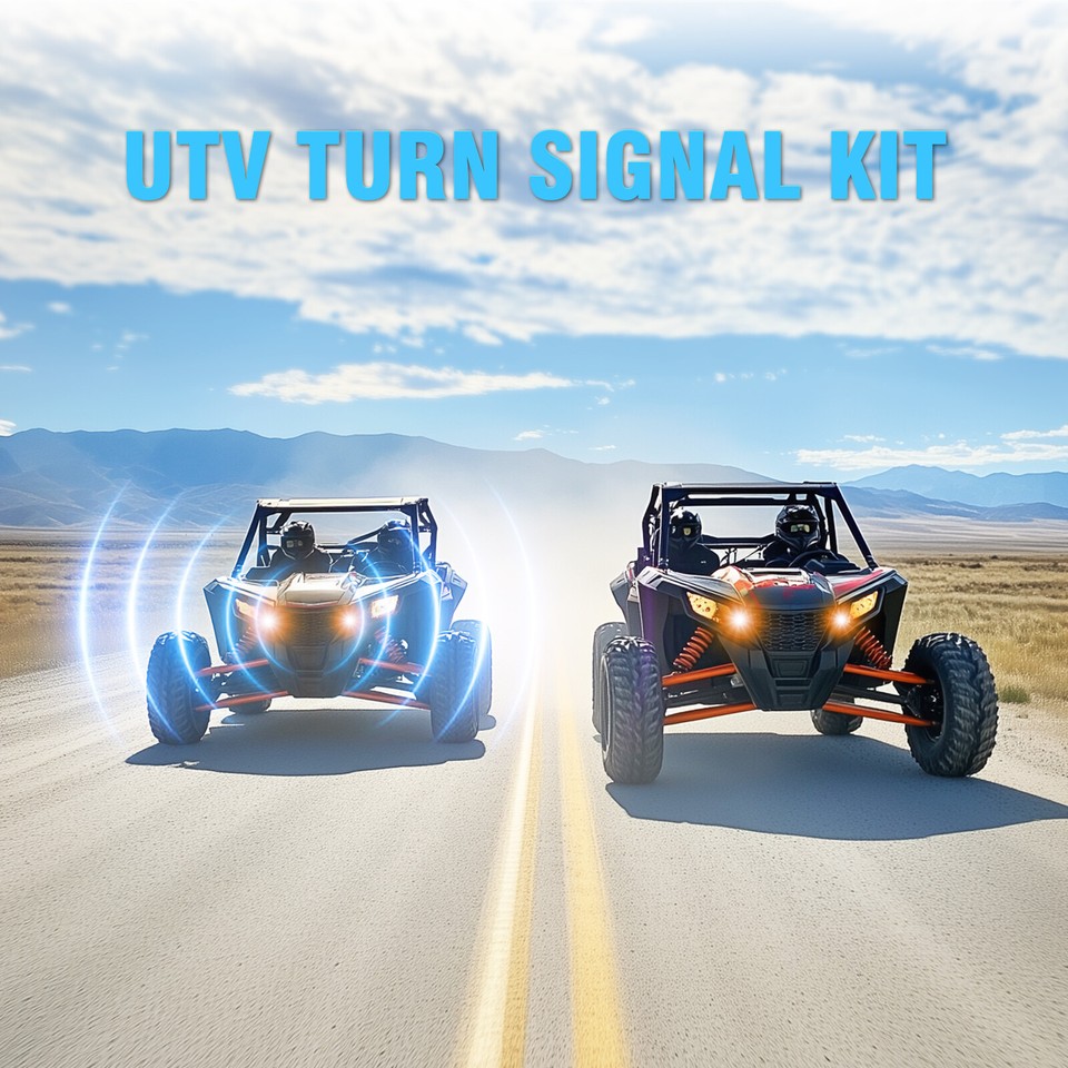 MICTUNING UTV Turn Signal Kit Horn Plug-N-Play Blinker Rocker Switch ...