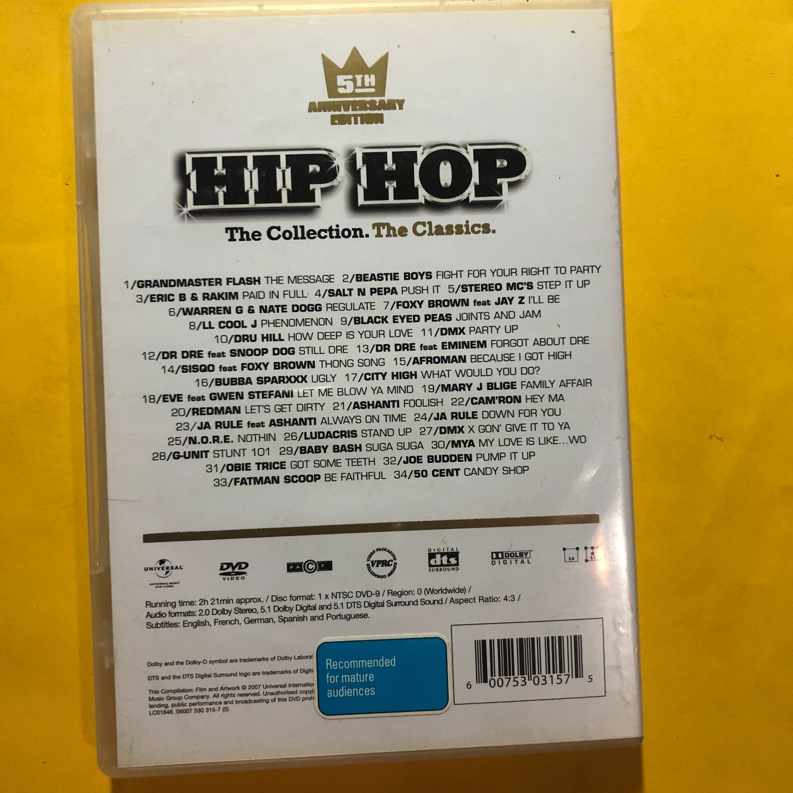 HIP HOP THE COLLECTION THE CLASSICS 5TH ANNIVERSARY EDITION - DVD - R4 ...