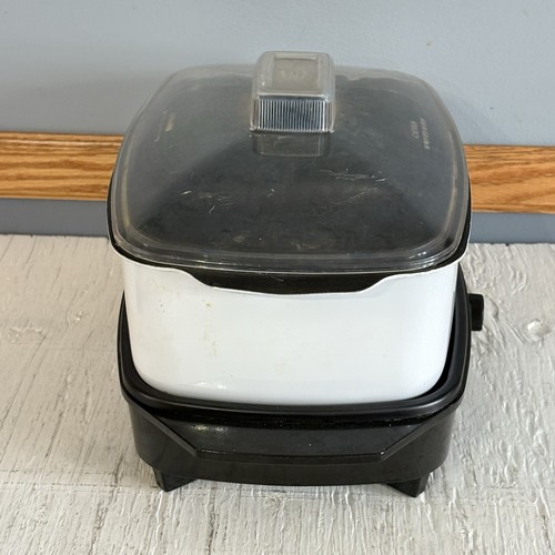 Vintage West Bend 4qt Slow Cooker Griddle Plastic Lid 84600 5 Settings ...