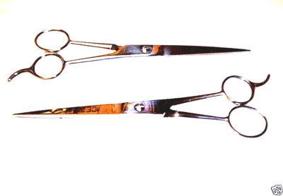 2 ICE TEMPERED 7-1/2" BARBER SCISSORS SHEARS STAINLESS | eBay