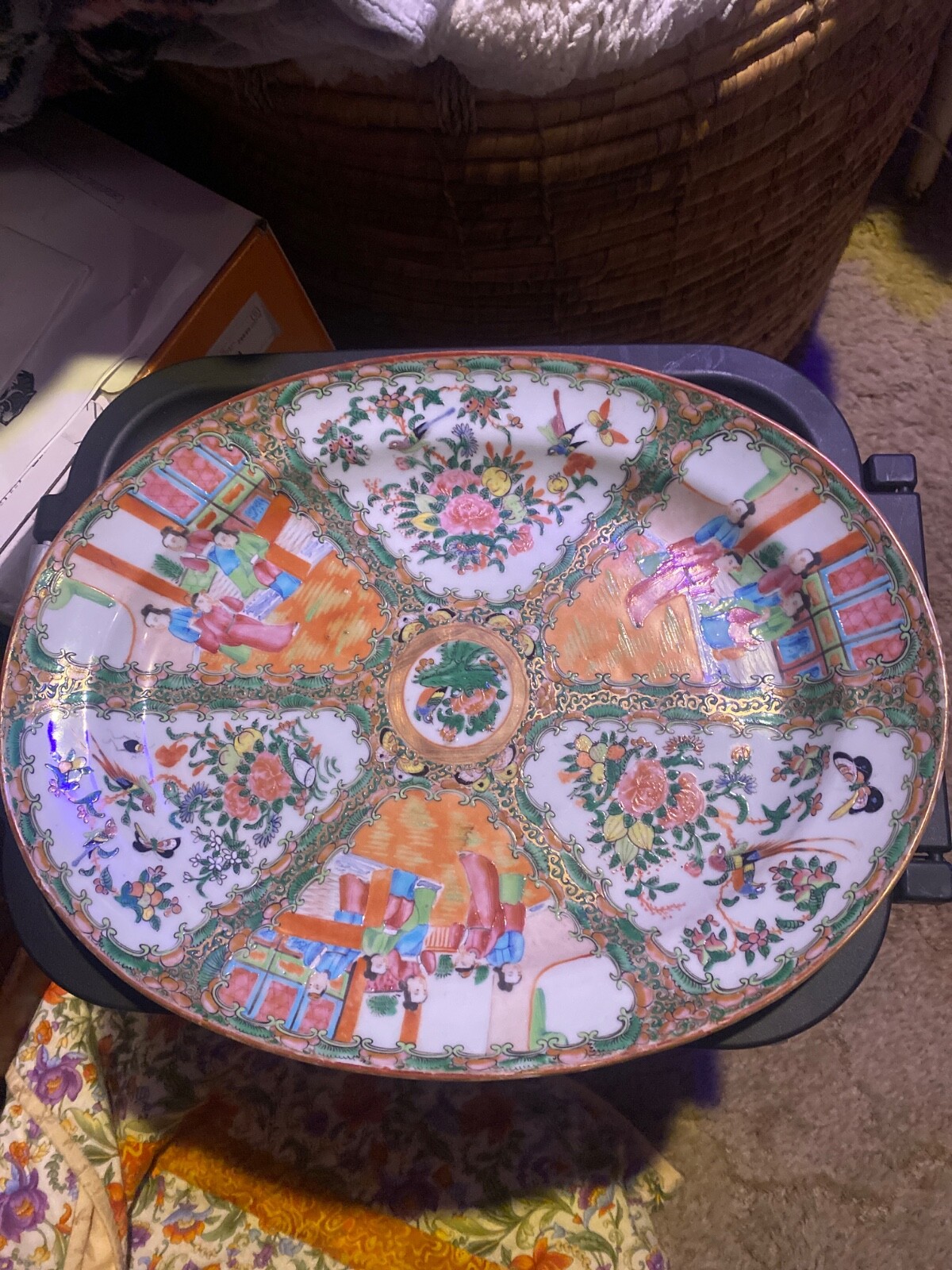 large rose canton platter antique late 19th century | eBay