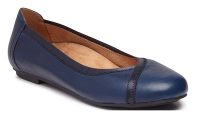 Vionic Caroll Ballet Flat Navy Comfort Shoe Women's sizes 5-11 NEW ...