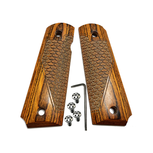 1911 Gun Grip Colt & Clones CUSTOM GRIPS Full size Dragon Scale W/Screw ...