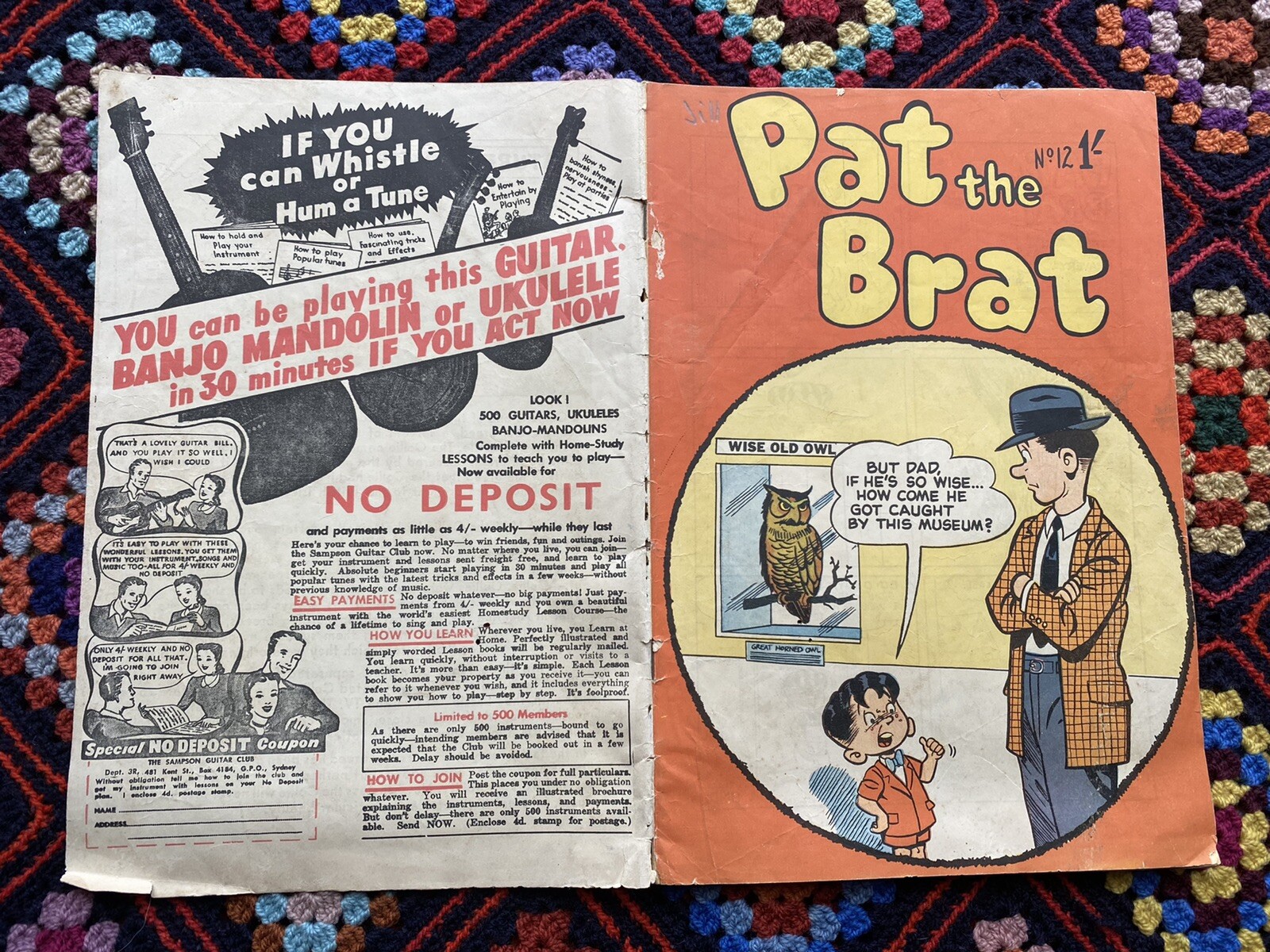 Vintage Comic Book Pat The Brat Archie Series #12 1950's | eBay