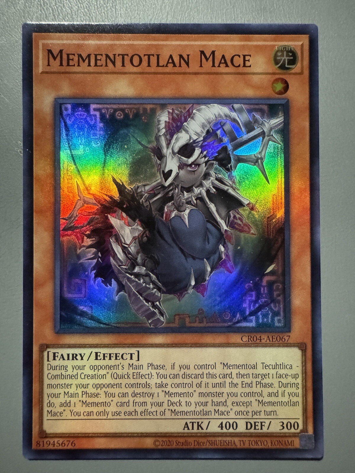 YUGIOH MEMENTOTLAN MACE (EFFECT) ASIA ENGLISH EDITION CR04-AE067 SUPER ...