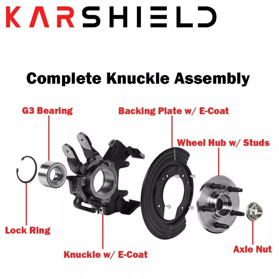 Rear Right Wheel Bearing Hub Knuckle Assembly for 2006-2010 Ford ...