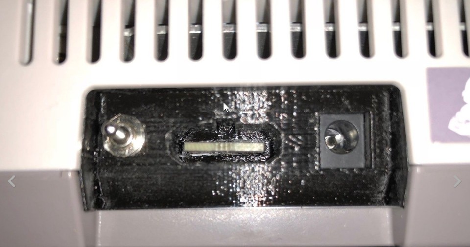 SNES Style Multi-Out 3D Printed back panel, led, DC jack *A/V out* NES ...