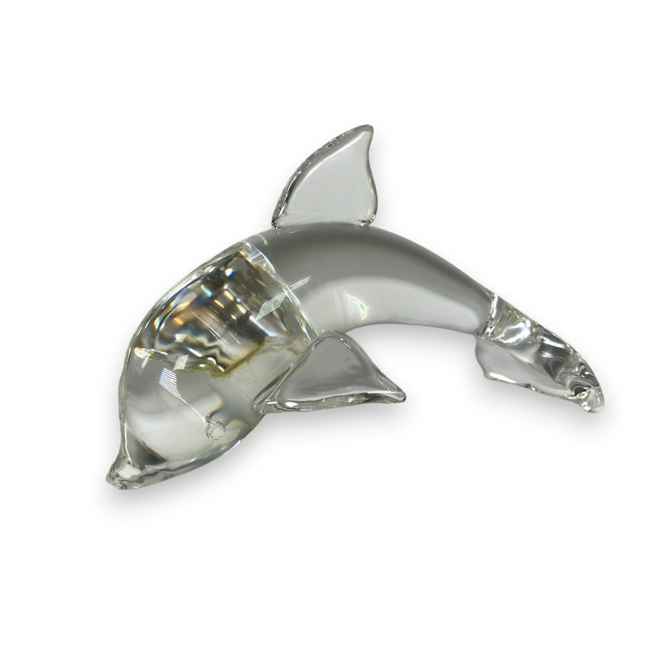 Steuben Signed Glass Dolphin | eBay