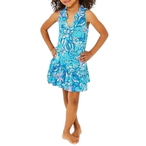 Lilly Pulitzer Girls XL Amalfi Blue Sound The Sirens Mini Malone Tank ...