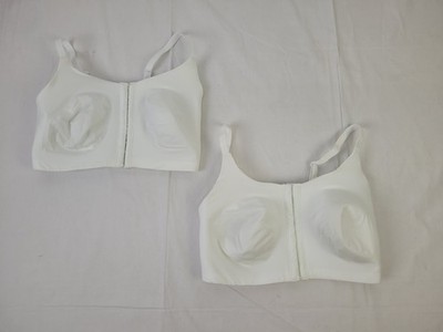 M&S 2pcs Bundle Bras Size White Front Fastening Non-Wired Post Surgery ...