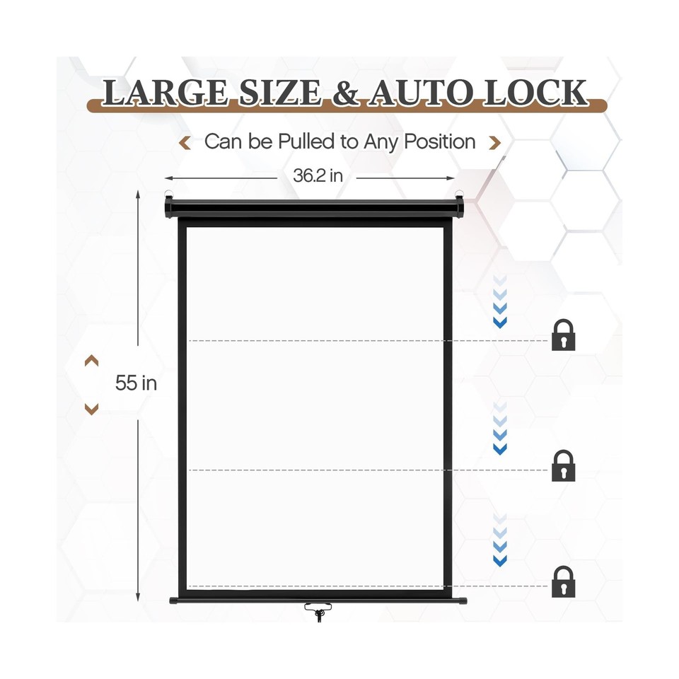 Retractable White Backdrop Screen 36.2" x 55" ID Photo Portable ...