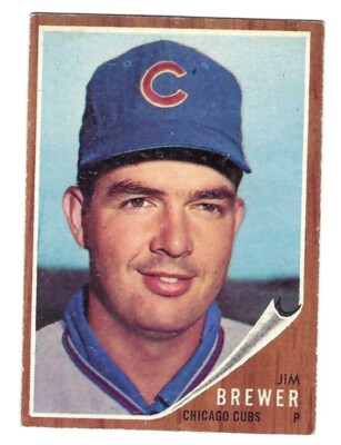 1962 Topps #191 Jim Brewer Chicago Cubs Near Mint (JG) | eBay