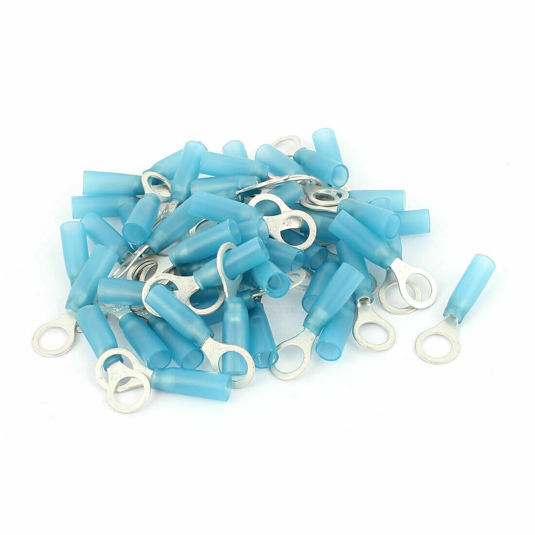 50Pcs RV2-8Heat Shrink Electric Shrinkable Wire Solder Terminals AWG16 ...