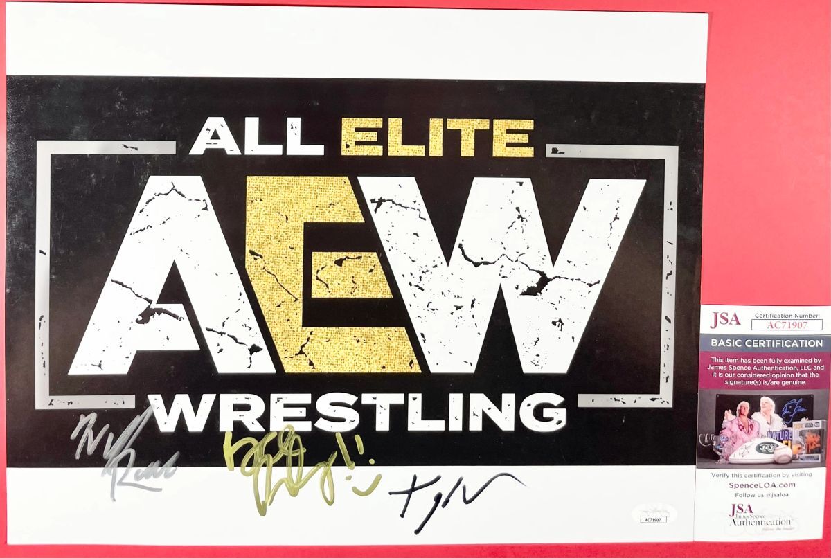AEW Tony Khan Kylie Rae Nyla Rose Signed All Elite Wrestling 11x14 ...