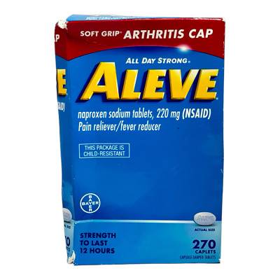 Aleve Pain Reliever/Fever Reducer 220mg -270 Caplets- NEW IN BOX ...