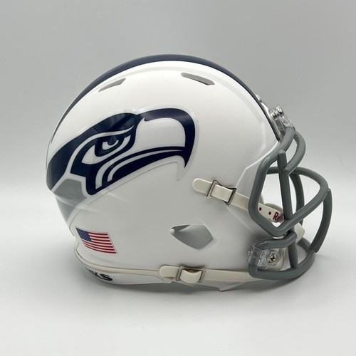 Seattle Seahawks CUSTOM Matte White Mini Football Helmet | eBay