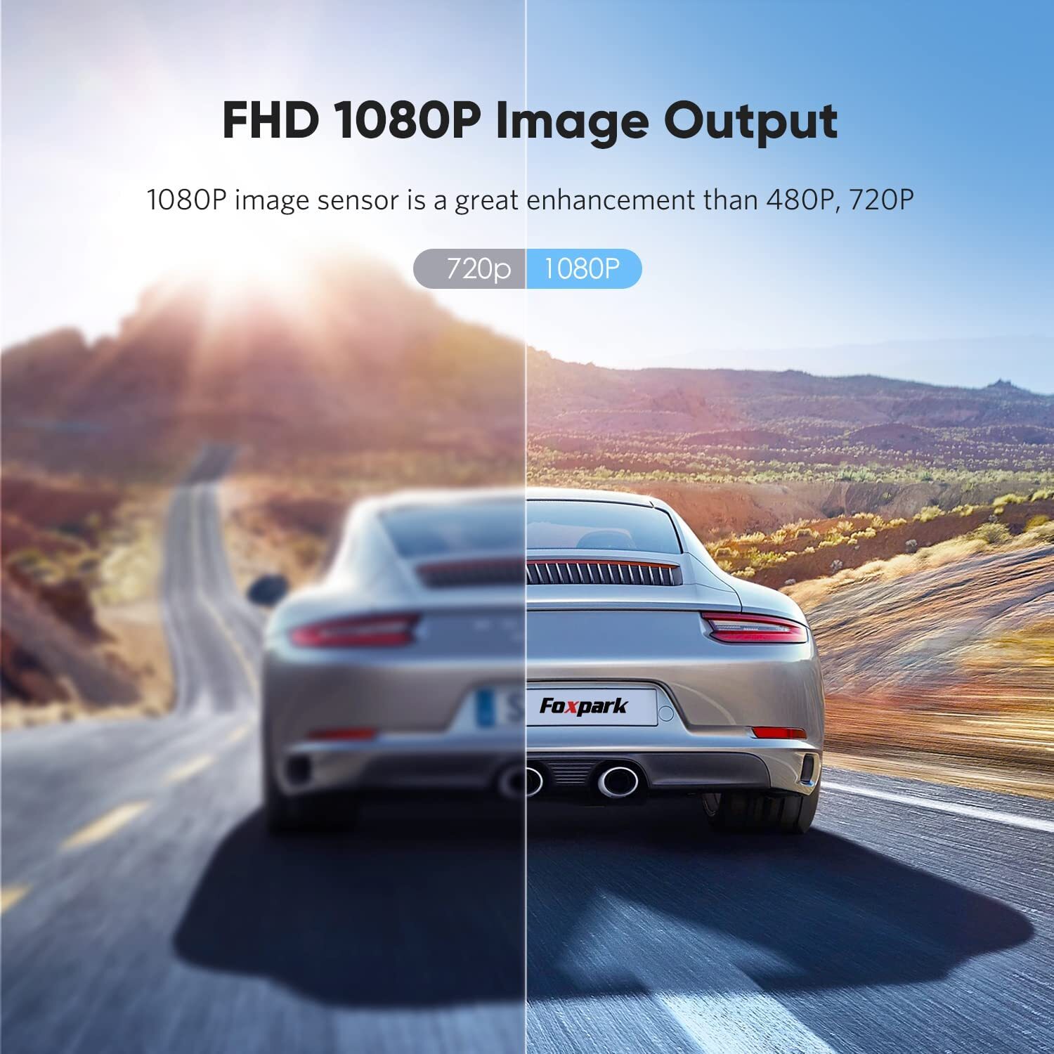 Foxpark Solar 3 Wireless Backup Camera 5" HD 1080P Monitor Car Rear ...