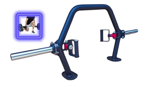 Deadlift Barbell /Trap Bar/Hex Bar ROTATING Grips | Open End Design ...