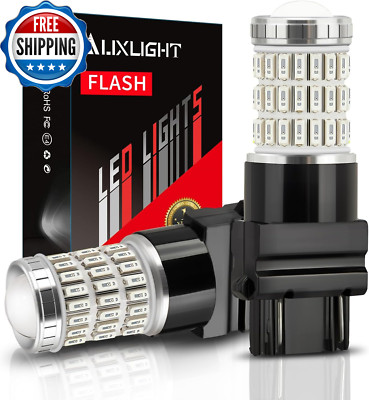 3157 3156 3056 3057 T25 4157 3157K LED Strobe Bulbs Brilliant Red ...