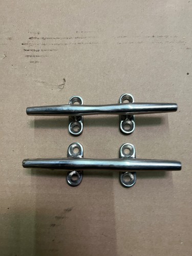 Boat Stainless Steel dock Marine rope cleat / cheat 6" (PAIR) SS INV #2 ...