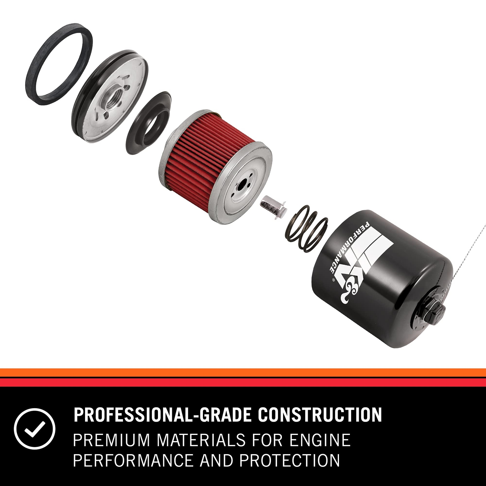K&N Motorcycle Oil Filter: High Performance, Premium, Designed to be ...