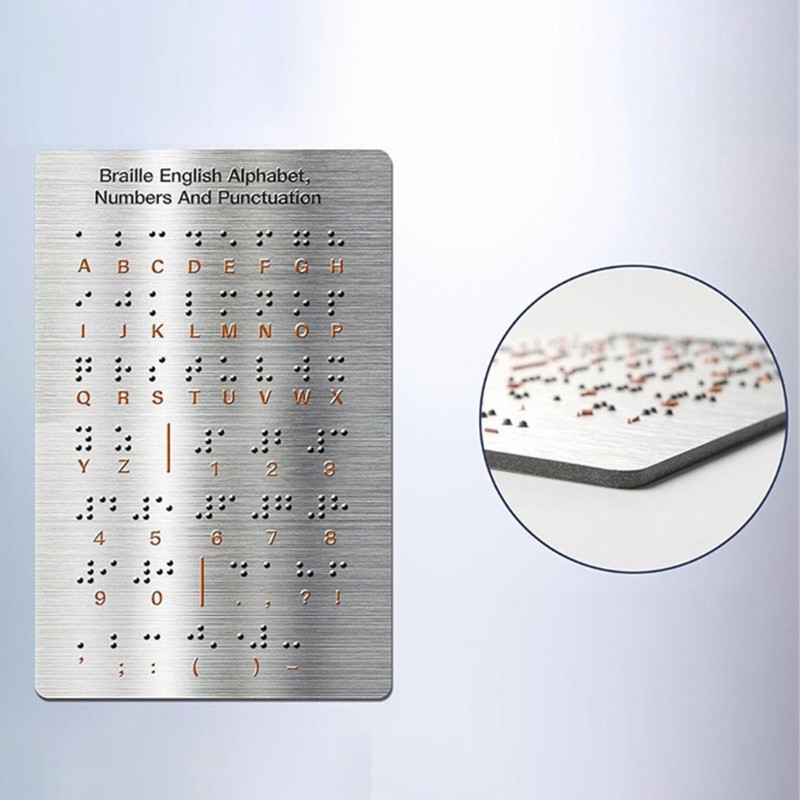 Braille Letter Board with Raised Dots Braille Teaching Aid for Blind ...