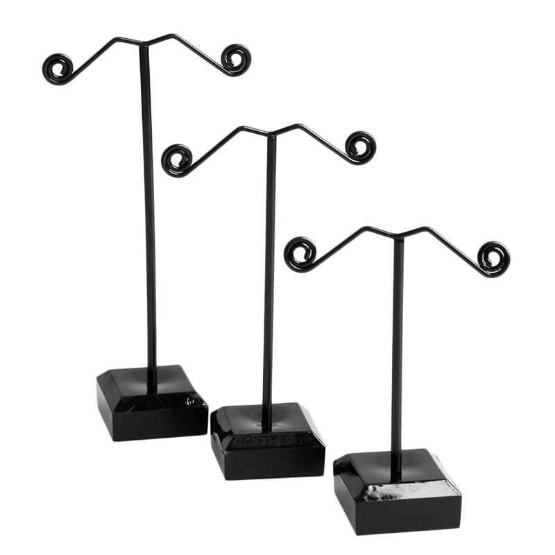 3Pcs Earring Necklace Jewelry Metal Tree Display Stand Hanger Holder ...