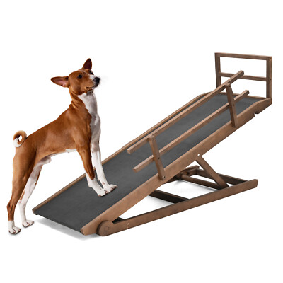 SLSY Foldable Pet Ramp,Adjustable Wood Dog Ramp with 4/5 Adjustable ...