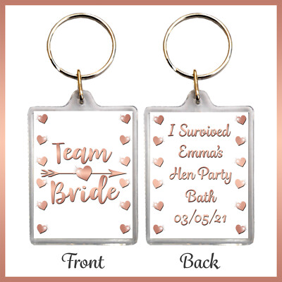 * Personalised TEAM BRIDE KEYRING For Hen Night Party Do Tribe Gift ...