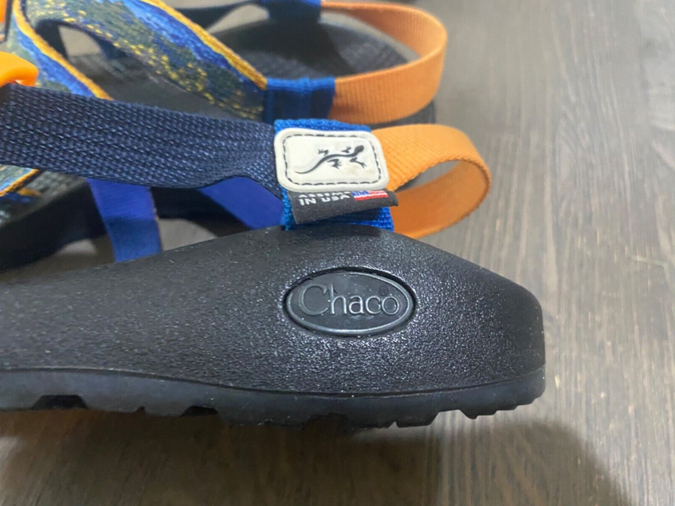 Chaco Tegu Blue / Orange & Multi Strappy Hiking Sandals Size W 8 | eBay