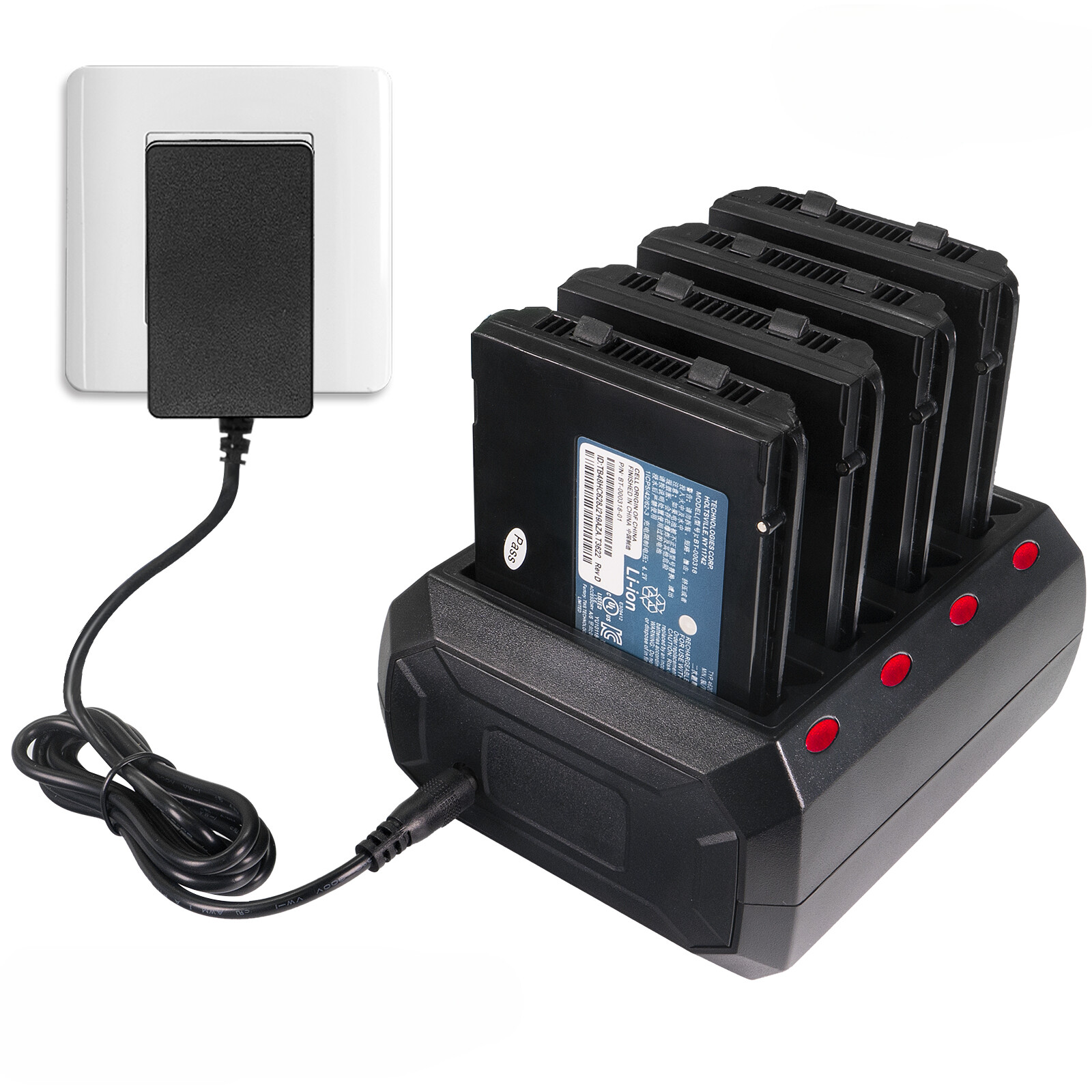 For Zebra 4-Slot Charger SAC-TC7X-4BTYC1 for TC70/TC75/TC77 with Power ...