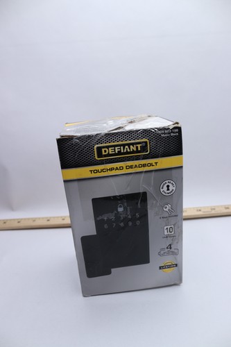Defiant Square Single Cylinder Deadbolt Matte Black 1009 632 198 | eBay