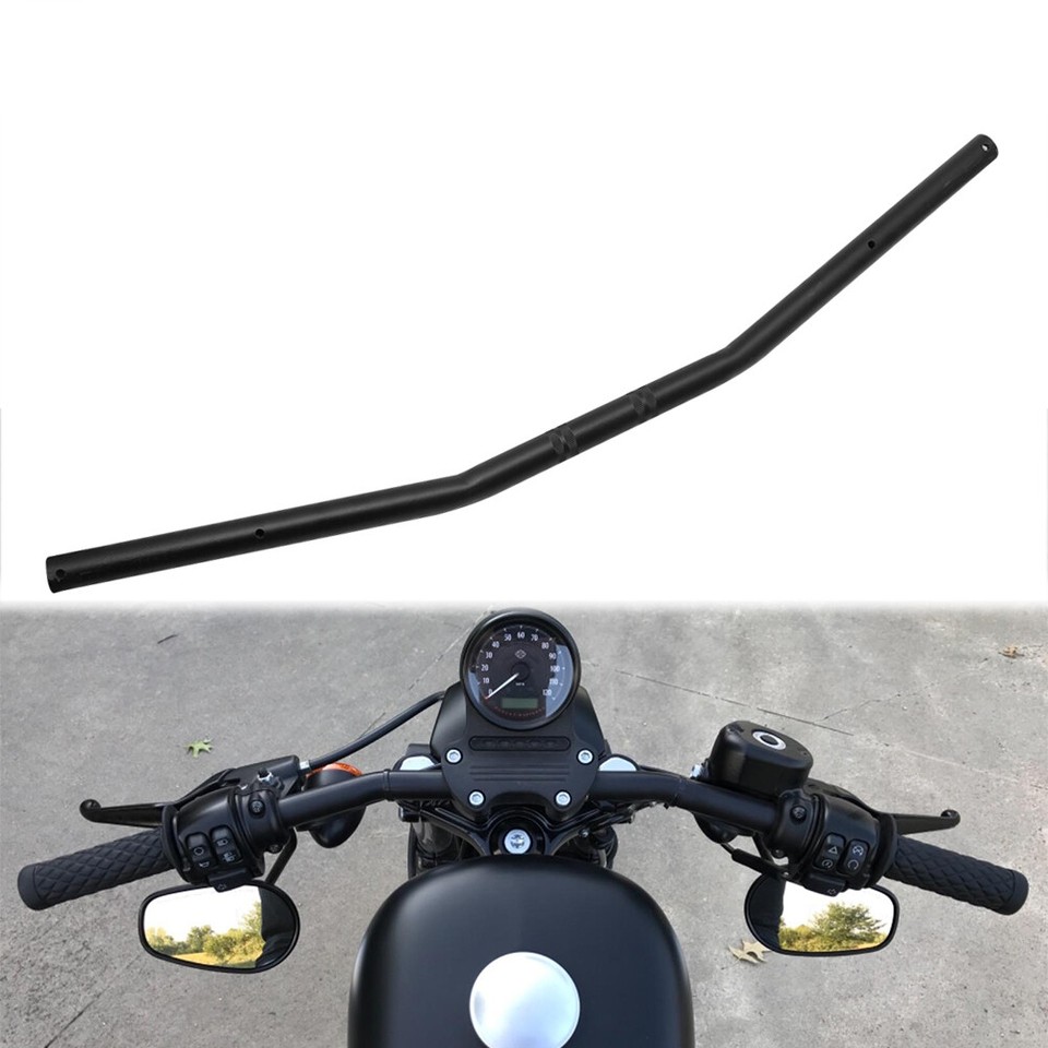 22mm Black Motorcycle Drag Bar Handlebar For Harley Chopper Bobber Cafe ...