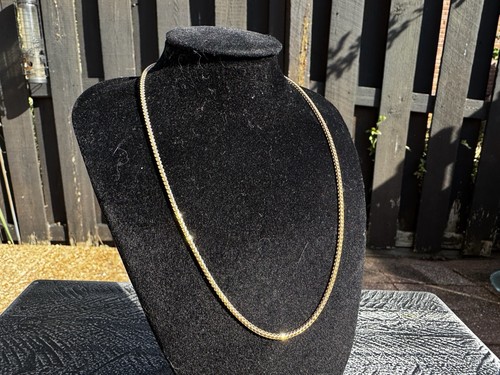 14k Solid Gold 2mm Diamond Cut Franco Chain, 16 Inch (Hawaii Rope ...