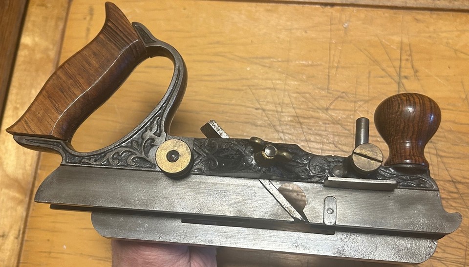 ANTIQUE STANLEY 46 COMBINATION SKEW PLOW WOOD PLANE TRAUT'S PATENT NICE ...
