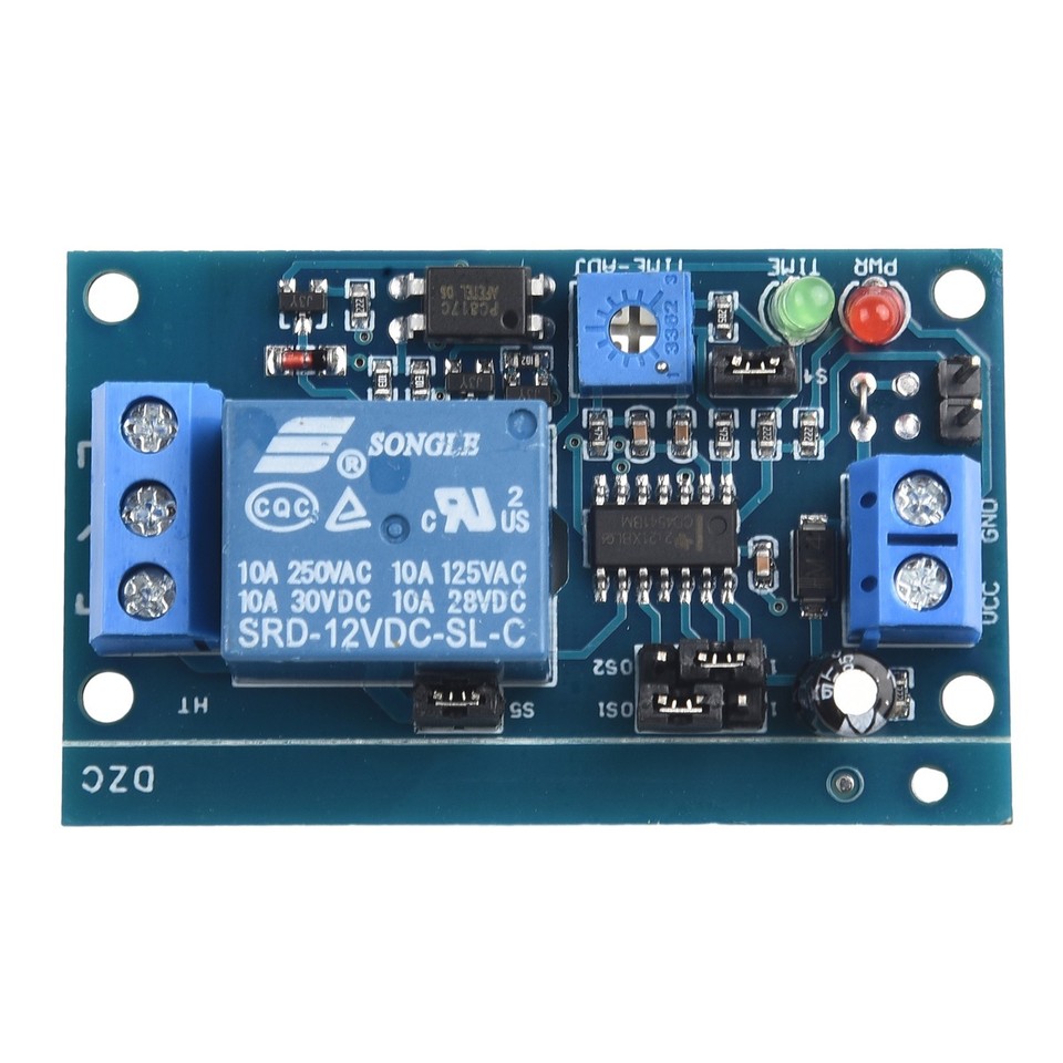 DC 12V Normally Open Time Delay Relay 250V AC Turn on/Turn off Switch ...