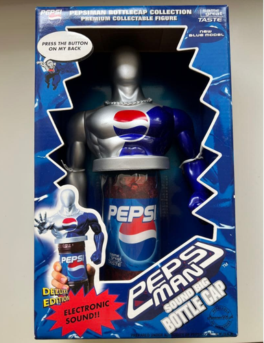 Vintage Pepsi Man Sound Big Bottle Cap Figure 1999 Japan Limited Pepsi ...
