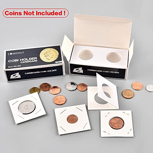 Coin Holders 600 PCs Cardboard Coins Flips Coin Collection Display ...
