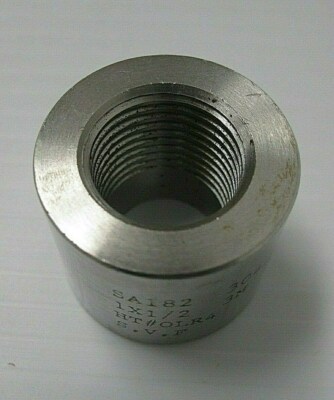 Pipe Fitting Insert Reducer 1" Socket Weld x 1/2" NPTF 3000# 304 ...