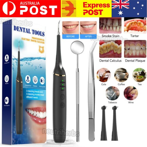 Electric Ultrasonic Dental Calculus Remover Tartar Scaler Scraper Tooth ...