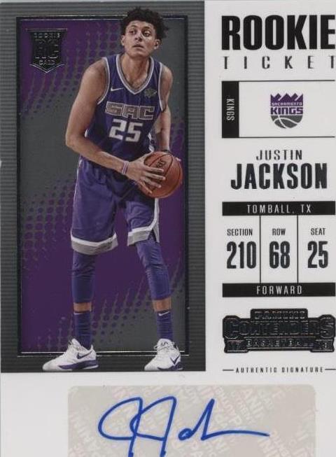 2017-18 Panini Contenders - Retail Rookie Ticket Signatures Justin ...