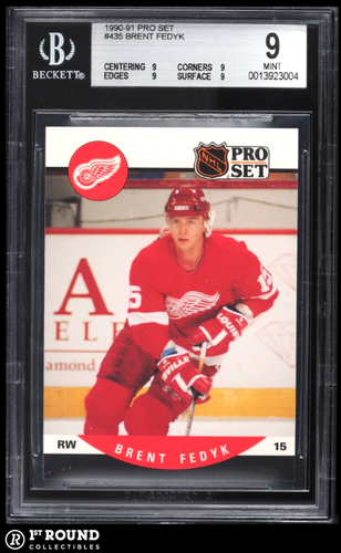 POP 1: Brent Fedyk RC BGS 9: 1990-91 Pro Set Rookie Card Gisto #414 | eBay