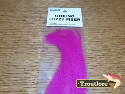 DEEP PURPLE HEDRON STRUNG FUZZY FIBER - NEW STREAMER FLY TYING FLASH ...