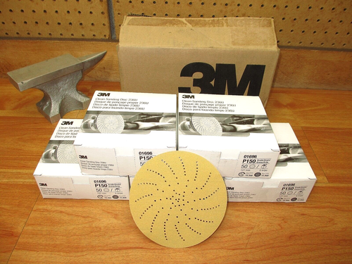 3M 236U Clean Sanding Disc (LOT OF 250) *NEW* 01696 Hookit 5 inch P150 ...