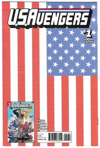 U.S. Avengers Comic 1 Cover Z-C Michigan State Thing Variant Reis 2017 ...