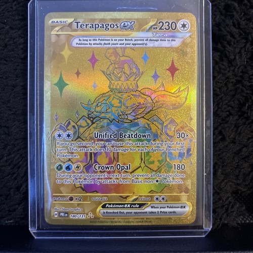 Terapagos ex Prismatic Evolutions Hyper Rare Gold 180/131 Pokemon TCG ...