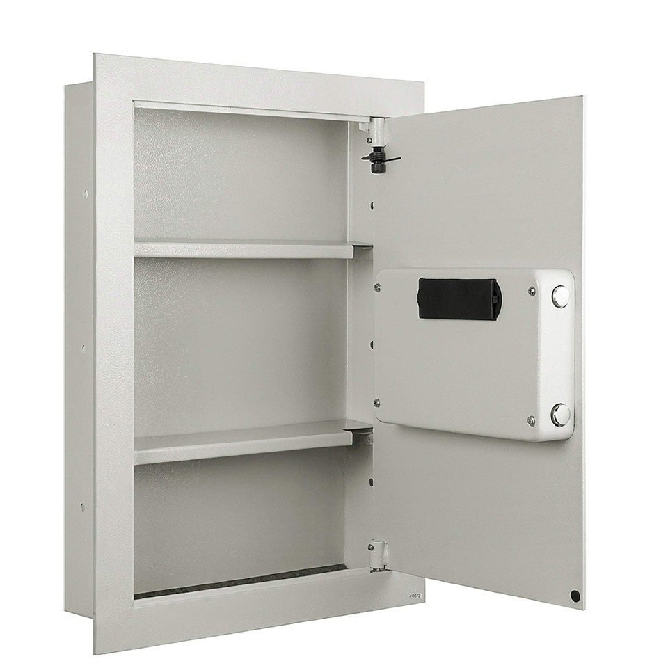 Digital Wall Safe – Flat, Electronic, Steel, Keypad, 2 Manual Override ...