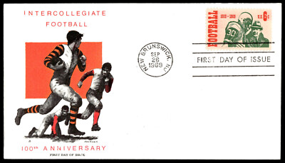 1969 Football FDC- 100th Anniversary Intercollegiate Jackson Cachet | eBay