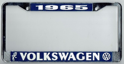 1965 Volkswagen VW Bubblehead Vintage California License Plate Frame ...