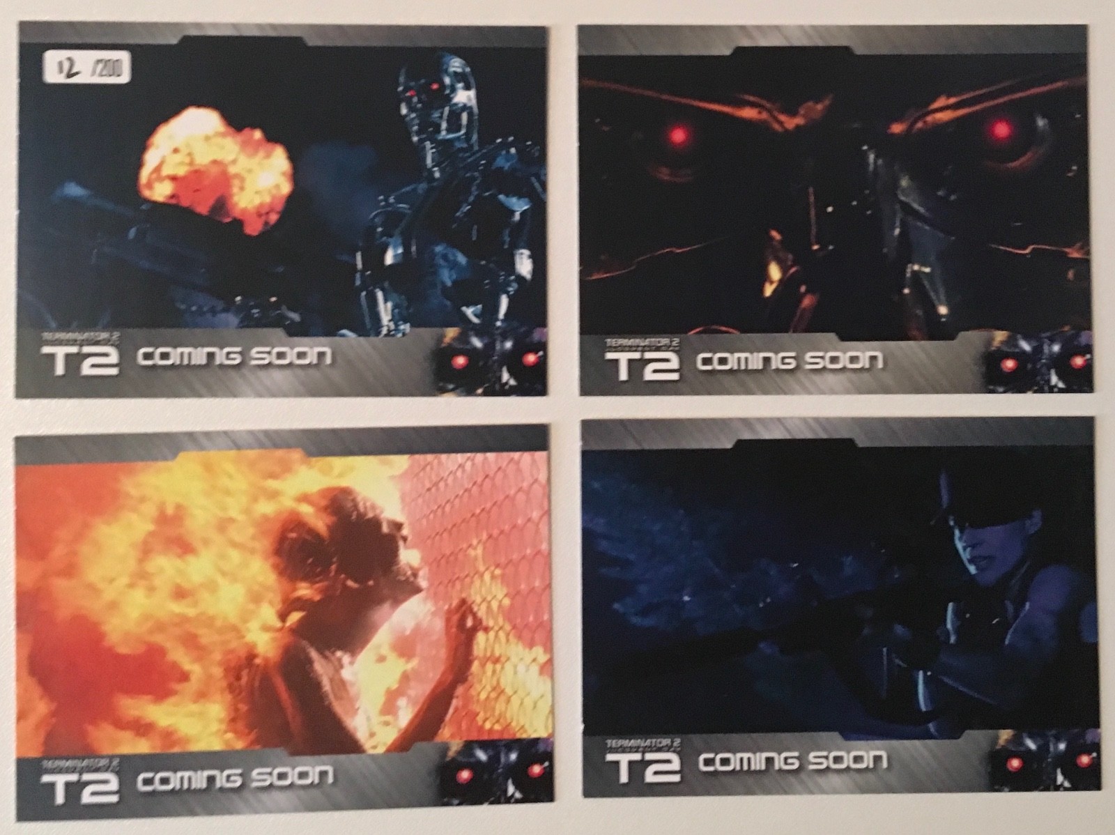 Terminator 2 Unstoppable Promo Set PS1-PS4 Promo Cards Limited Edition ...